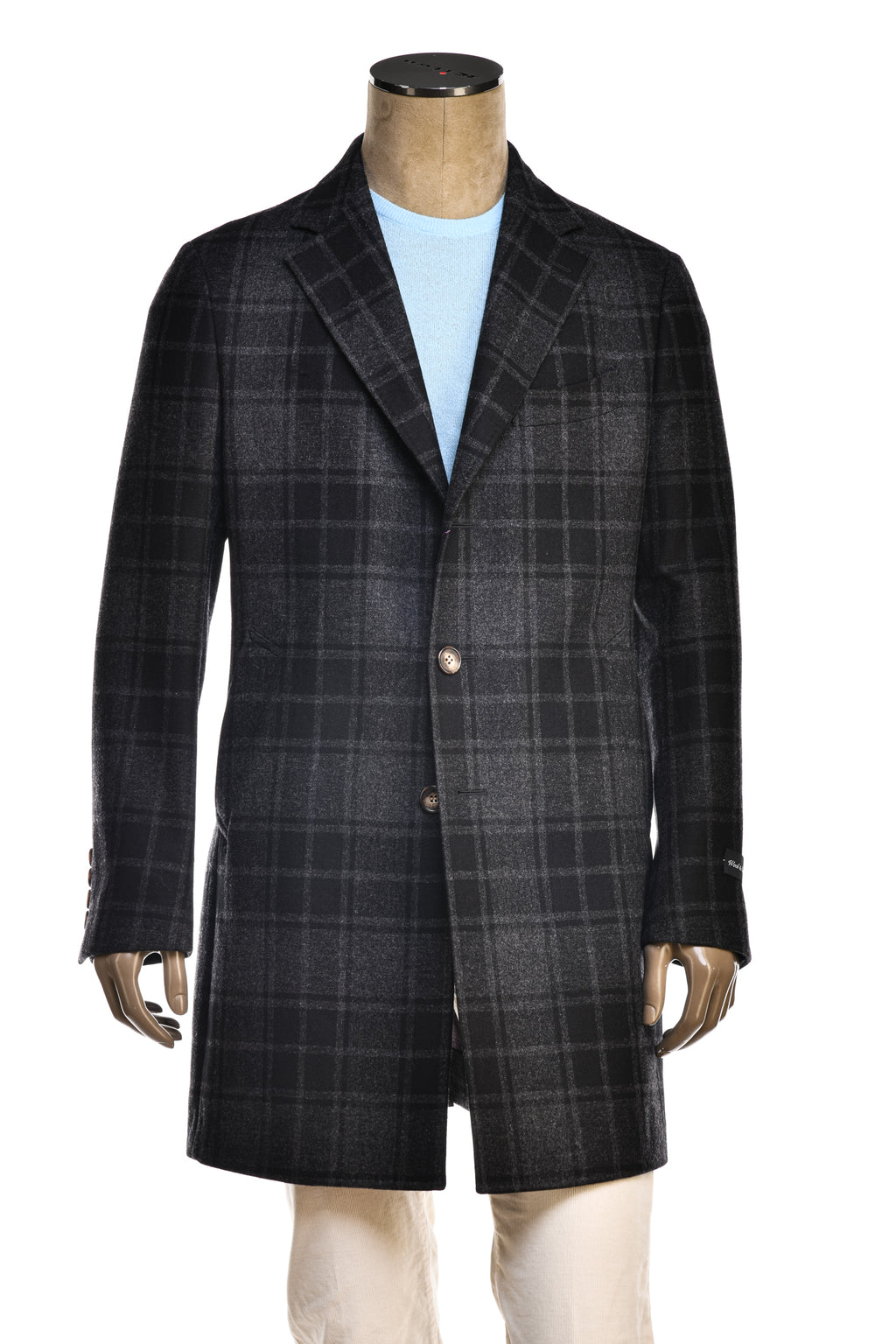 Fiore di Napoli Plaid Wool-Cashmere Overcoat – Riflessi
